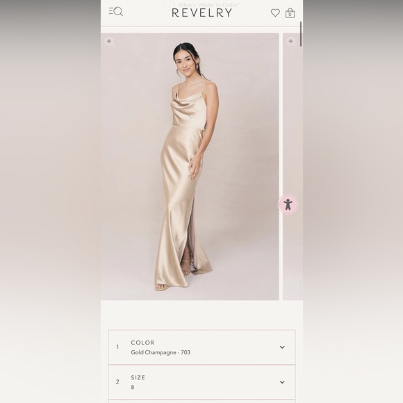 Revelry | Dresses | Revelry Nadia Satin Bridesmaid Dress | Poshmark